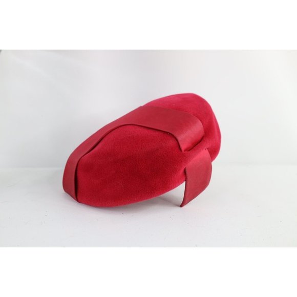 Vintage | Accessories | Vintage 5s Rockabilly Felt Wool Satin Calot ...